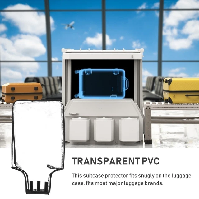 TROLLEY BOX LUGGAGE Cover Transparent Suitcase Protection Covers $32.62 ...