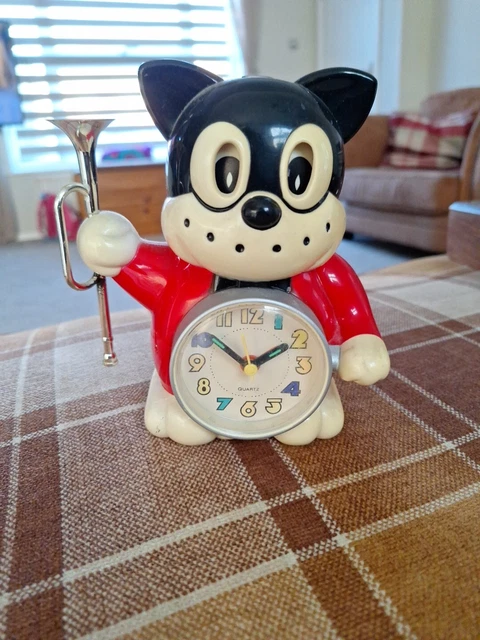 RARE VINTAGE NORAKURO Japanese Alarm Clock In Red - Tested And Working ...