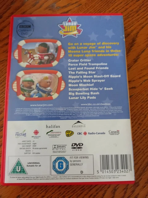 LUNAR JIM MOONA Luna Adventures Dvd Cbeebies Kids 10 Episodes Rare £39. ...