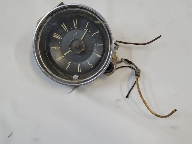 RARE VINTAGE THE Geo W. Borg Corp Dash Automobile Clock Bullet Center ...