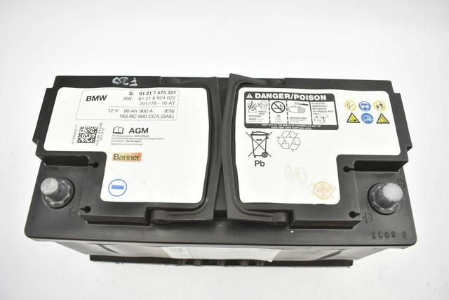 GENUINE BMW AGM Car Battery 12V 90AH 900A 116d Start Stop Heavy Duty ...