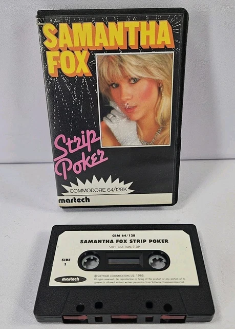 RARE SAMANTHA FOX Strip Poker Game (Commodore 64) - Tested & Working £ ...