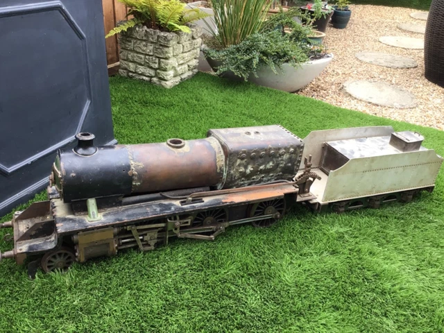 VINTAGE SCRATCH BUILT Live Steam Train Locomotive & Tender 3.5 Gauge £ ...
