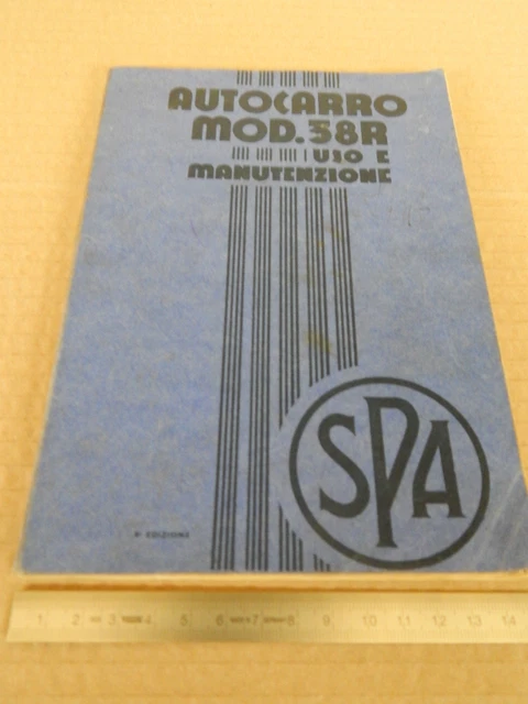 MANUALE USO MANUTENZIONE 1941 SPA Autocarro Mod. 38R ORIGINALE ...