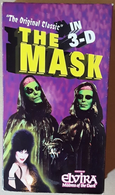 ITHE MASK IN 3D, Elvira Mistress, VHS, English, 2 x 3D glasses, RHINO ...