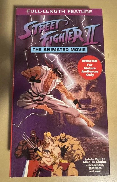 STREET FIGHTER II: The Animated Movie (VHS, 1996, Unrated Version) $20. ...