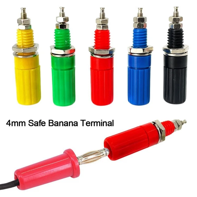 INSULATED 4MM BANANA Terminal Safety Banana Jack Socket Test Test Plug ...