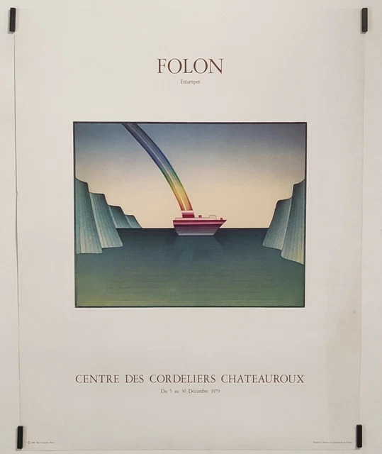 FOLON ESTAMPES 1980 Affiche Originale Exposition EUR 180,00 - PicClick FR