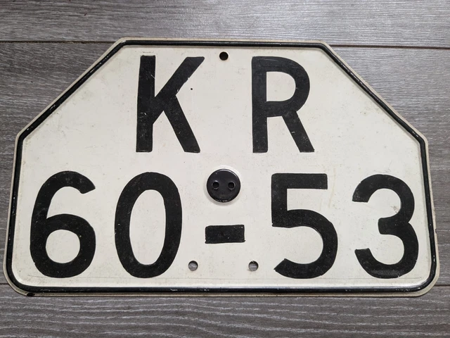 DDR KENNZEICHEN NUMMERNSCHILD LKW hinten KR 60 - 53 - 6 Eckig EUR 30,00 ...