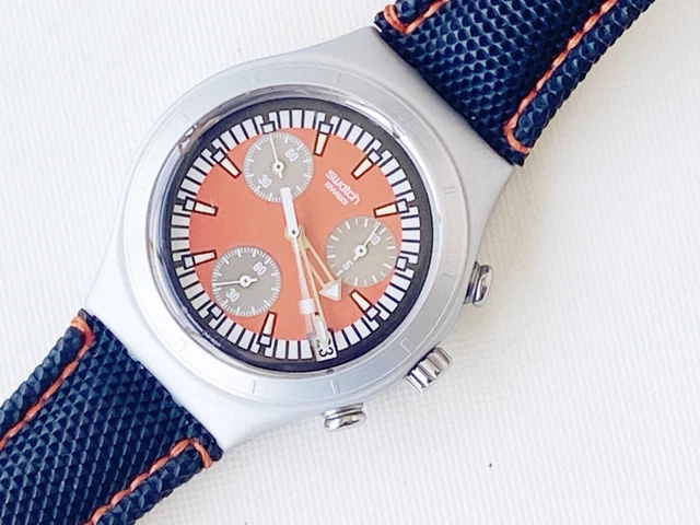 OROLOGIO CRONOGRAFO SWATCH irony ag 2004 cassa alluminio uomo quarzo ...