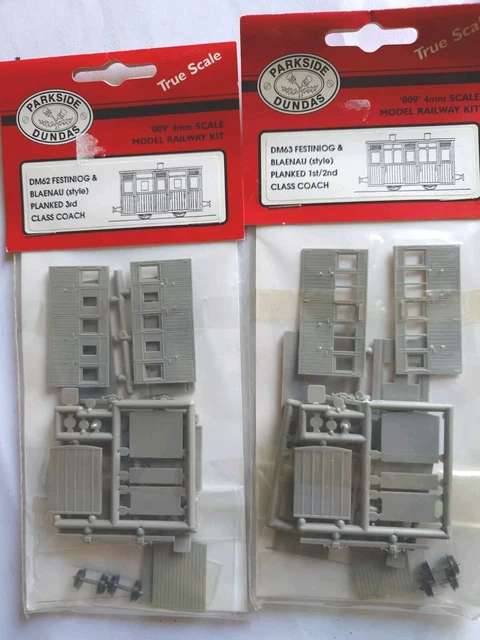 PARKSIDE DUNDAS 009 Gauge DM63 , DM62 Festiniog Planked Coaches £22.00 ...