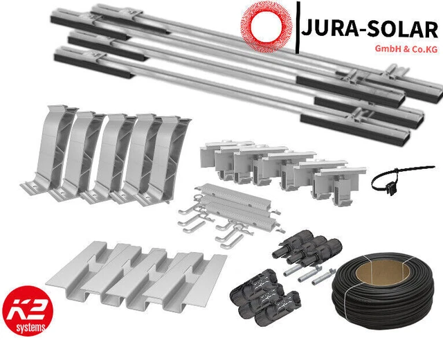 PV MONTAGESET: K2 Montagesystem Dome express für Flachdach Aufständerung EUR 1.460,00 - PicClick DE