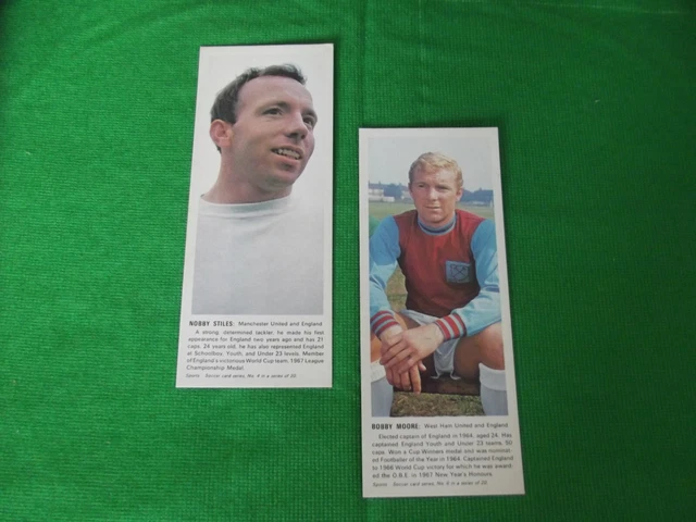 CARR'S BISCUITS 'SOCCER Card Series from 1967, Bobby Moore & Nobby ...