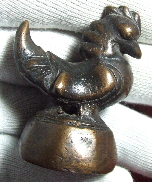 ANTIGUO VINTAGE OPIO Peso 157.gr Pájaro Hermoso Escultura Lejano East A ...