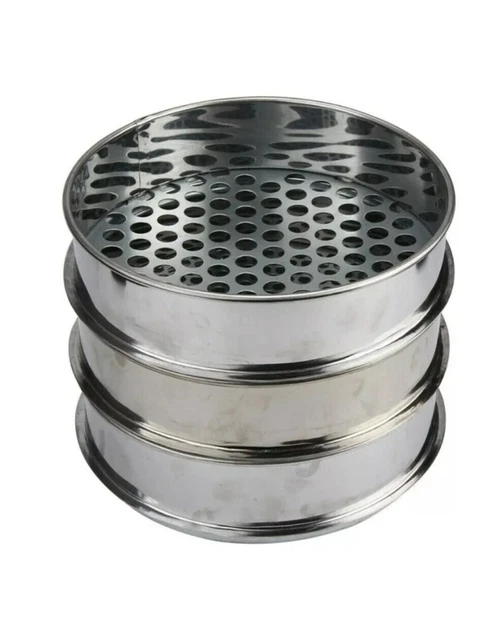 LARGE METAL ROUND Garden Sieve Riddle Riddler Soil Sifter Mesh ...