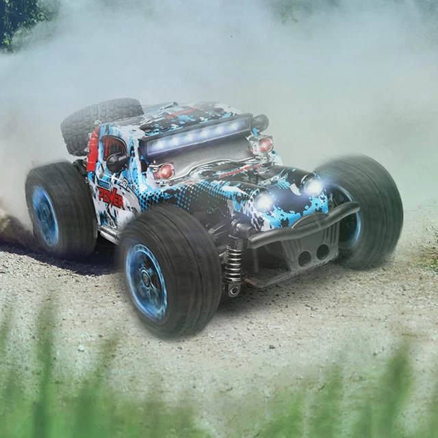 BRUSH MOTOR 1/28 RC Car with LED Light Anti Drop 4WD Scrawler Car for ...