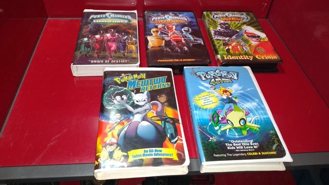 KIDS VHS POKEMON Power Rangers Time Force Wild Force MewTwo 4Ever Ninja ...