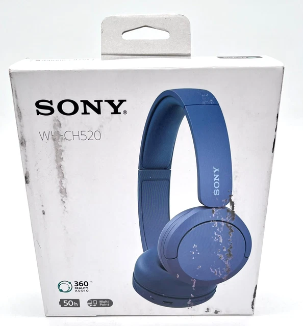 NEW SONY WH-CH520 Wireless Rechargeable Over The Ear Headphones - Blue ...