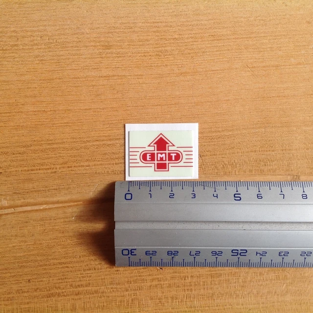 STICKER EMBLEM LOGO EMT vintage amp ampli platine TURNTABLE tube ...