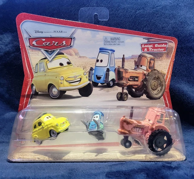DISNEY PIXAR CARS Luigi Guido & Tractor Mattel Die-Cast Desert Card 3 ...