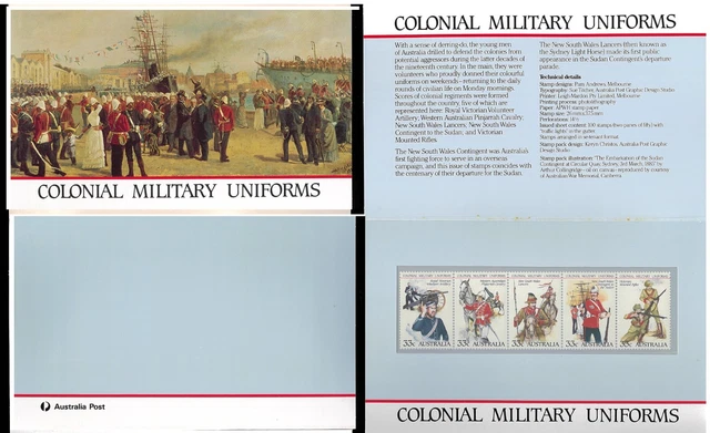 1985. COLONIAL MILITARY Uniforms -- Stamp Pack. $2.30 - PicClick AU