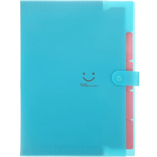 MULTI POCKET FOLDER Office File Folder Document Organizer Plastic ...