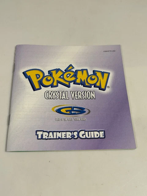 GAME BOY COLOR Pokemon Crystal Trainer's Guide Instruction Manual ...