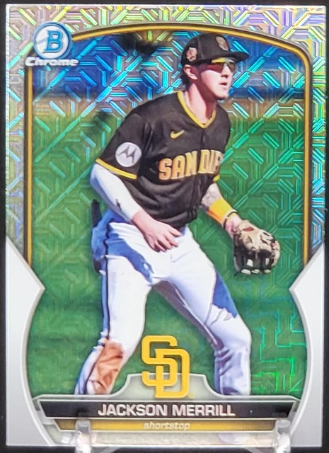 JACKSON MERRILL MOJO réfractor 2023 Bowman chrome San Diego Padres MLB ...