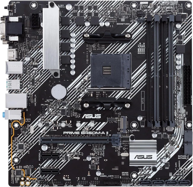 ASUS PRIME B450M-A II Mainboard Sockel AM4 (Matx, AMD Ryzen, Ddr4-Speicher, M.2, EUR 122,54 ...