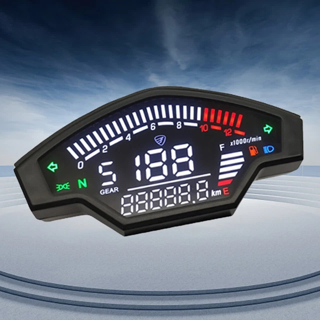 DIGITAL SPEEDOMETER ODOMETER LCD Display Waterproof High Precision for ...