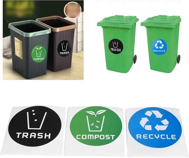 RECYCLE STICKER FOR Trash Can, Bin Labels Ideal Signs Use On Home or ...