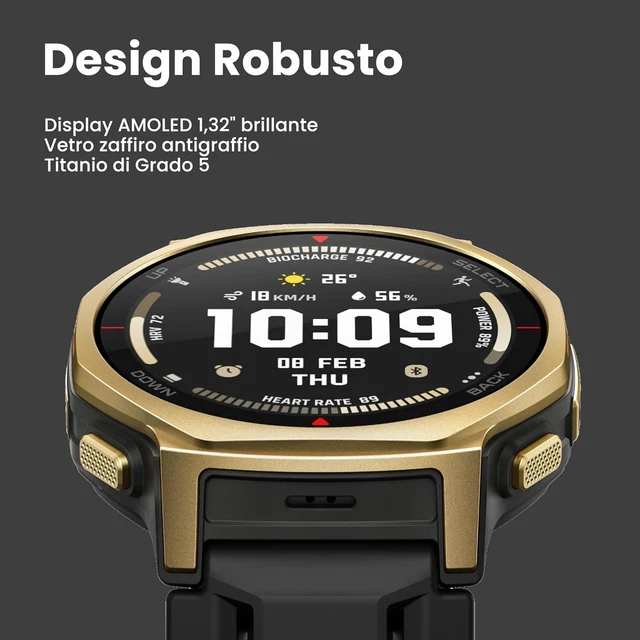 T-REX 3 PRO Smartwatch Outdoor 44 Mm Display AMOLED in Zaffiro, Torcia ...