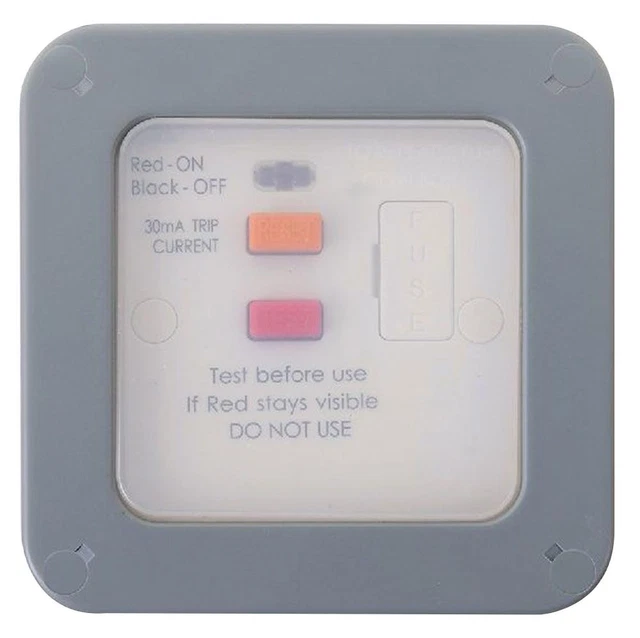 13A FUSED CONNECTION UNIT WITH RCD IP66, Outdoor Switches & Sockets ...
