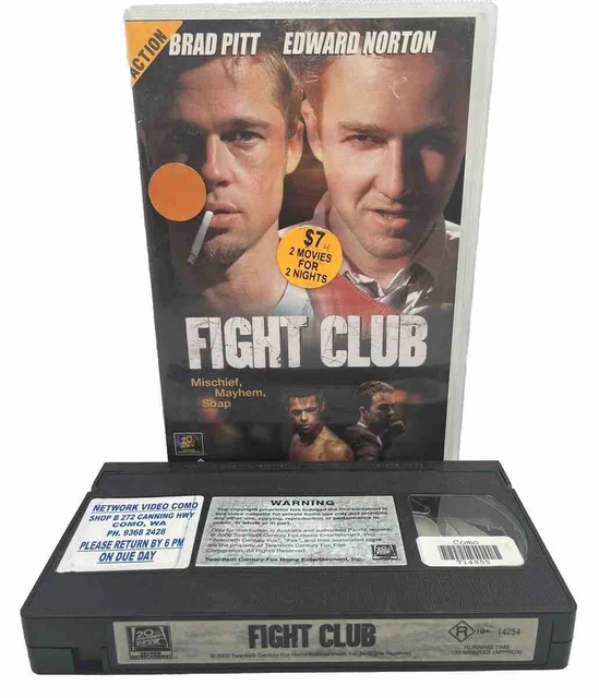 FIGHT CLUB [VHS] 20th Century Fox Big Box Ex-Rental Video Tape David ...