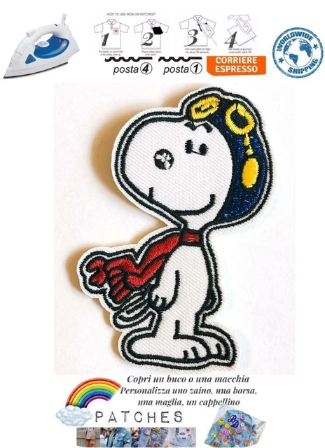 PATCH SNOOPY DOG vintage Peanuts toppa termoadesiva love iron on comic ...