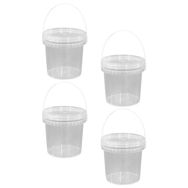 4 PCS HOMEMADE Ice Cream Storage Containers Bucket with Lid Buckets ...