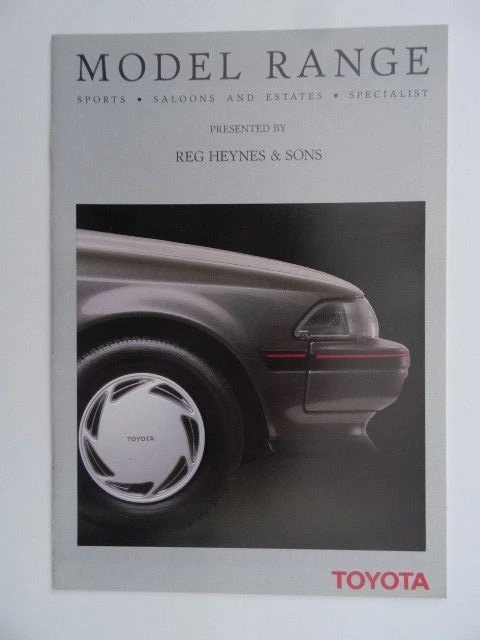 TOYOTA BROCHURE 1990 - Supra,Celica,MR2,Corolla GT,Camry,Corolla,Carina ...