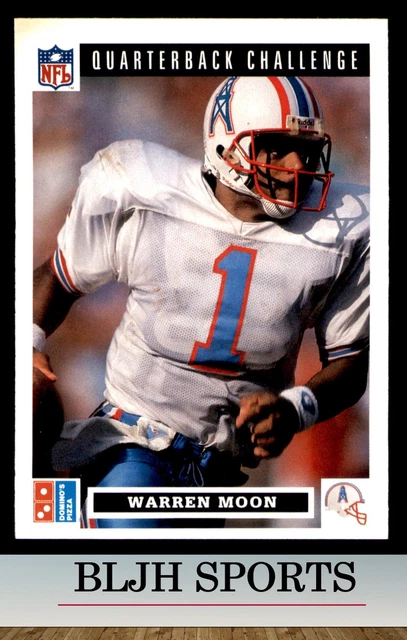 1991 UPPER DECK Domino's The Quarterbacks #11 Warren Moon Houston ...