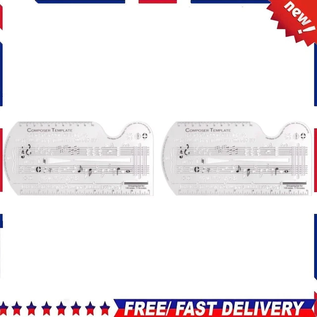 COMPOSING TEMPLATE STENCIL Composer Number Symbols Notation Manuscript ...