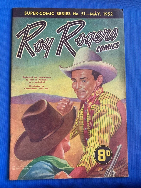 AUSTRALIAN GOLDEN AGE Comic Book Roy Rogers Comics #51 1952 Comic B129 ...