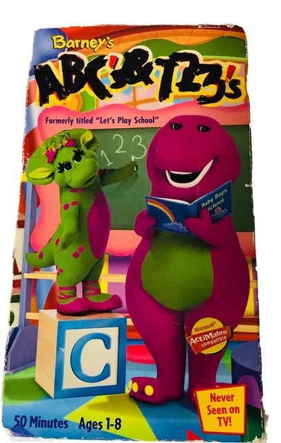 VHS BARNEY - Barneys ABCs And 123s (VHS, 2000) formerly titled Let's ...