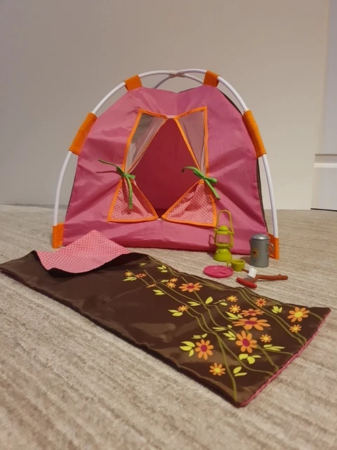OUR GENERATION 18 Inch 45cm Doll Camping tent set with sleeping bag Toy ...
