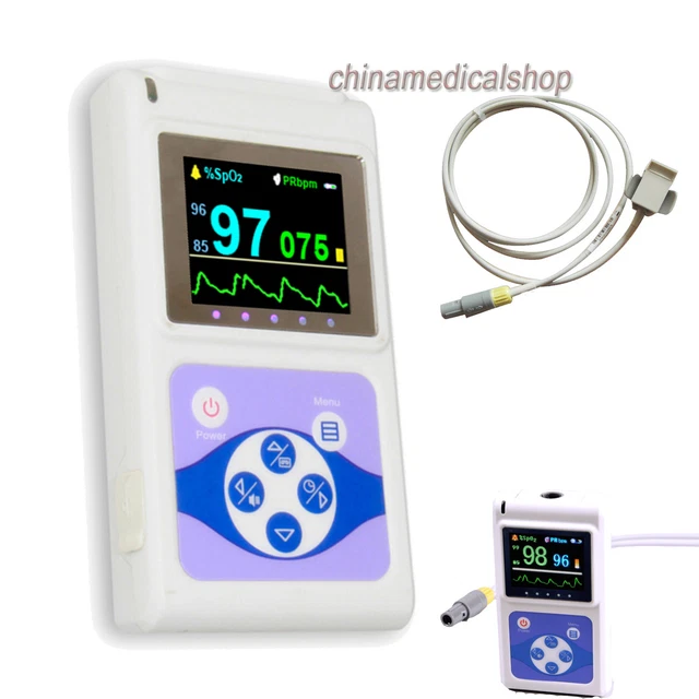 HANDHELD PULSE OXIMETER with Child/Pediatric Probe SPO2 Heart Rate ...
