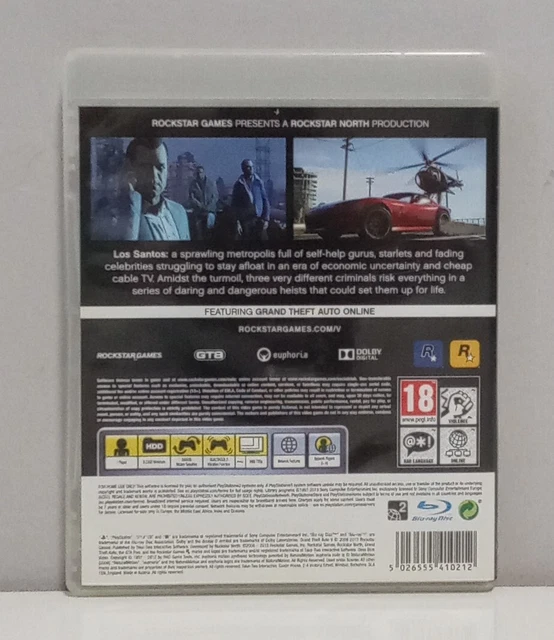 GTA 5 GRAND Theft Auto Ps3 Playstation 3 EUR 15,00 - PicClick IT