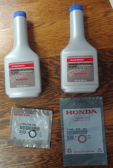 2008-12 GENUINE HONDA Power Steering Fluid WITH Pump O-Rings 4pc Reseal ...