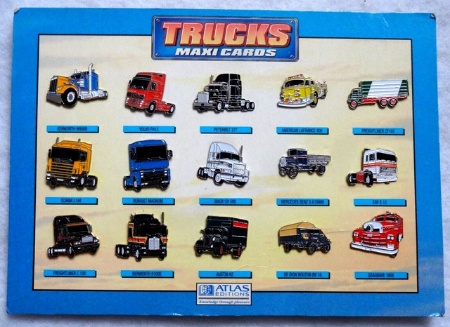 TRUCKS - ATLAS Editions - Maxi Cards - Complete Set Of 15 - ENAMEL PIN ...