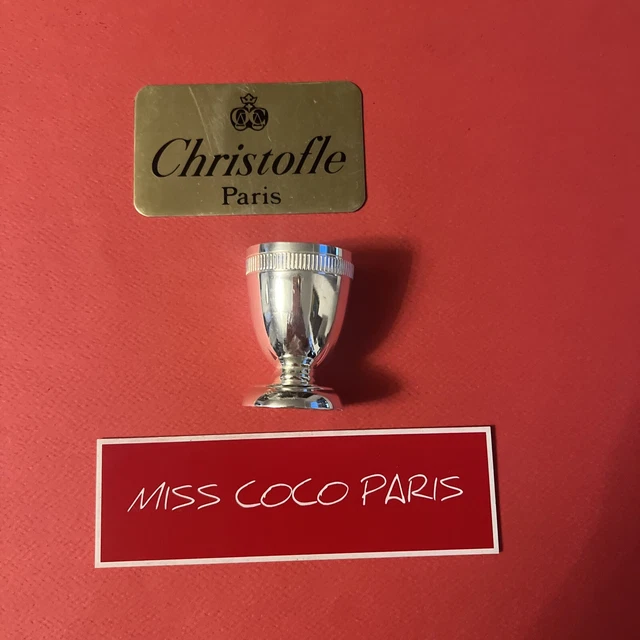 COQUETIER CHRISTOFLE GAUDRONS 6x4 CM METAL ARGENTE TRÈS BEL ÉTAT EUR 45 ...