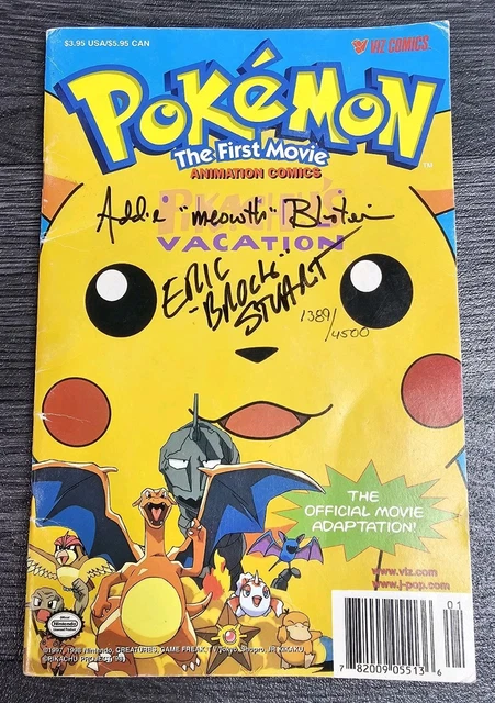 SIGNED POKÉMON THE First Movie Pikachu's Vacation Animation Comics Viz ...