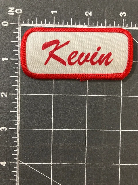 VINTAGE ALFRED NAME Tag Patch Badge Script Cursive White Blue Oil & Gas ...