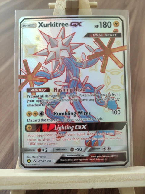 XURKITREE GX SV58/SV94 Hidden Fates Ultra Rare Shiny Vault Pokemon Card ...